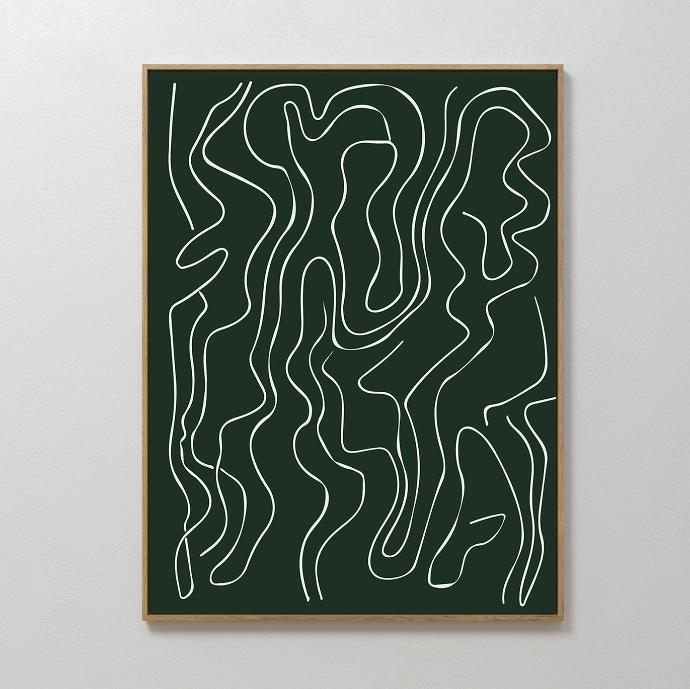 Emerald Labyrinth Abstract Canvas Art – Nordic Park