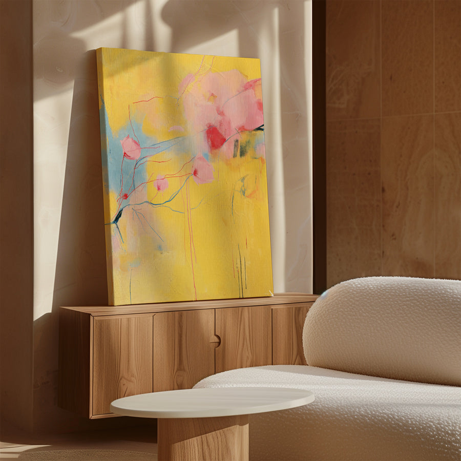 Soft Bloom Abstract Canvas Art – Nordic Park