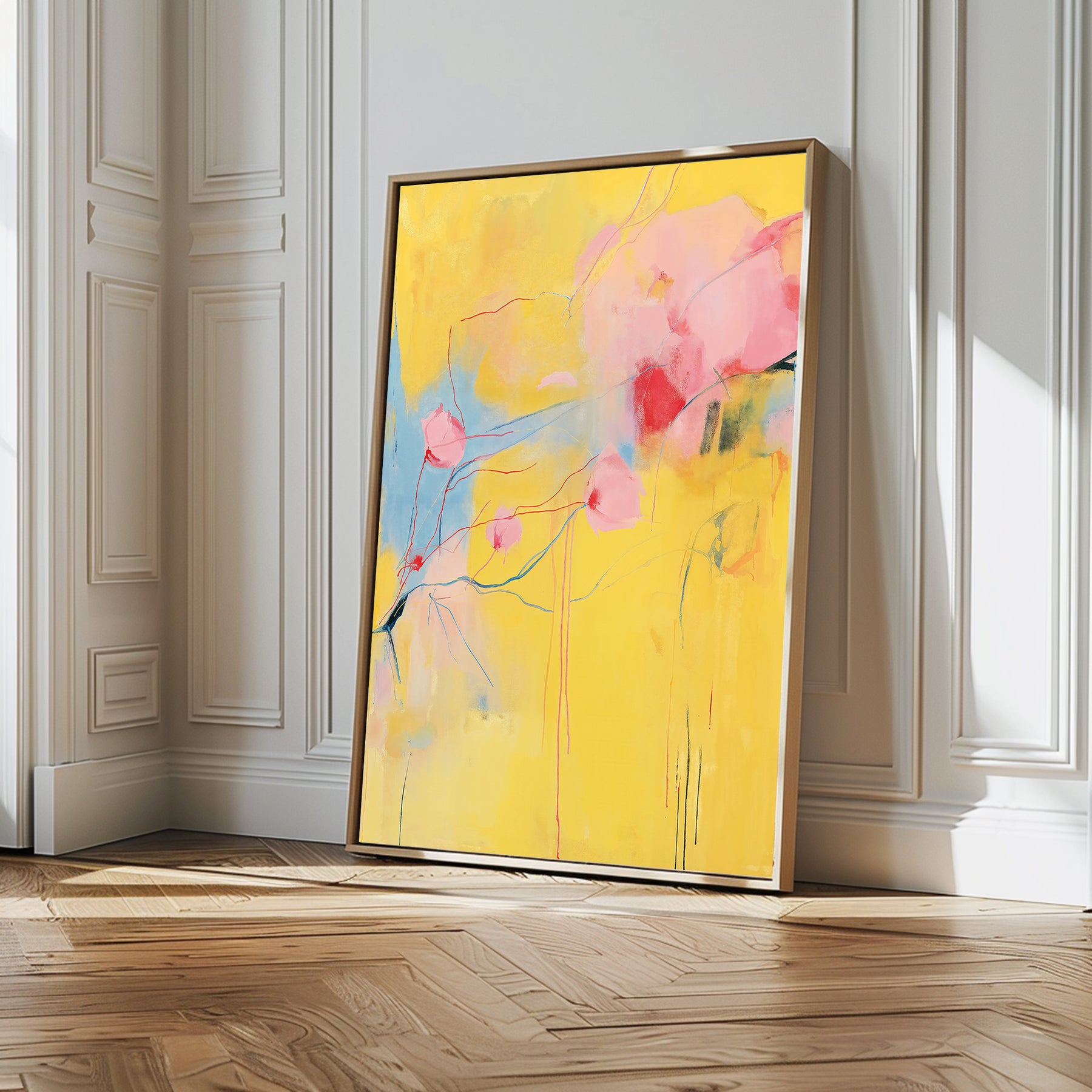Soft Bloom Abstract Canvas Art – Nordic Park