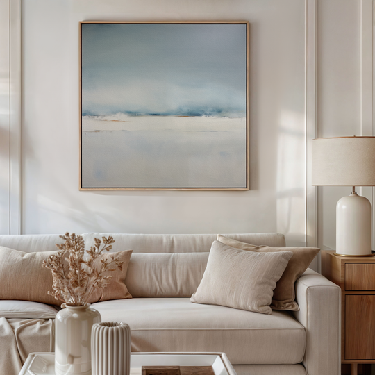 Misty Morning Abstract Canvas Art – Nordic Park